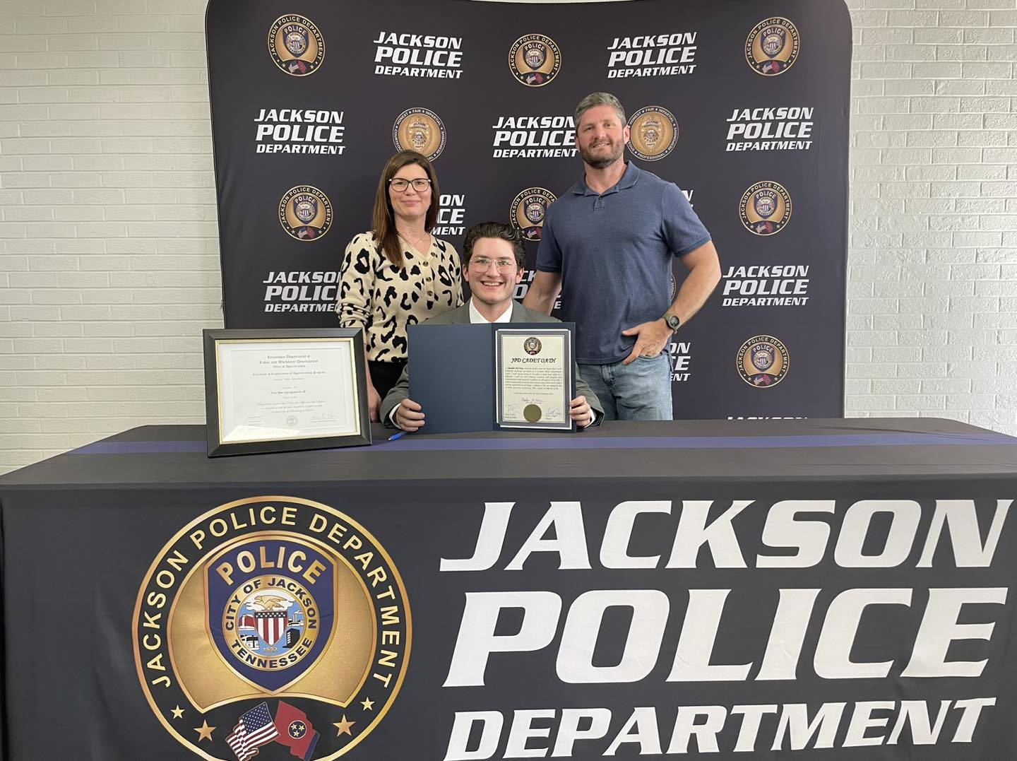 Jackson Police Department welcomes Tennessee's first Police Officer ...
