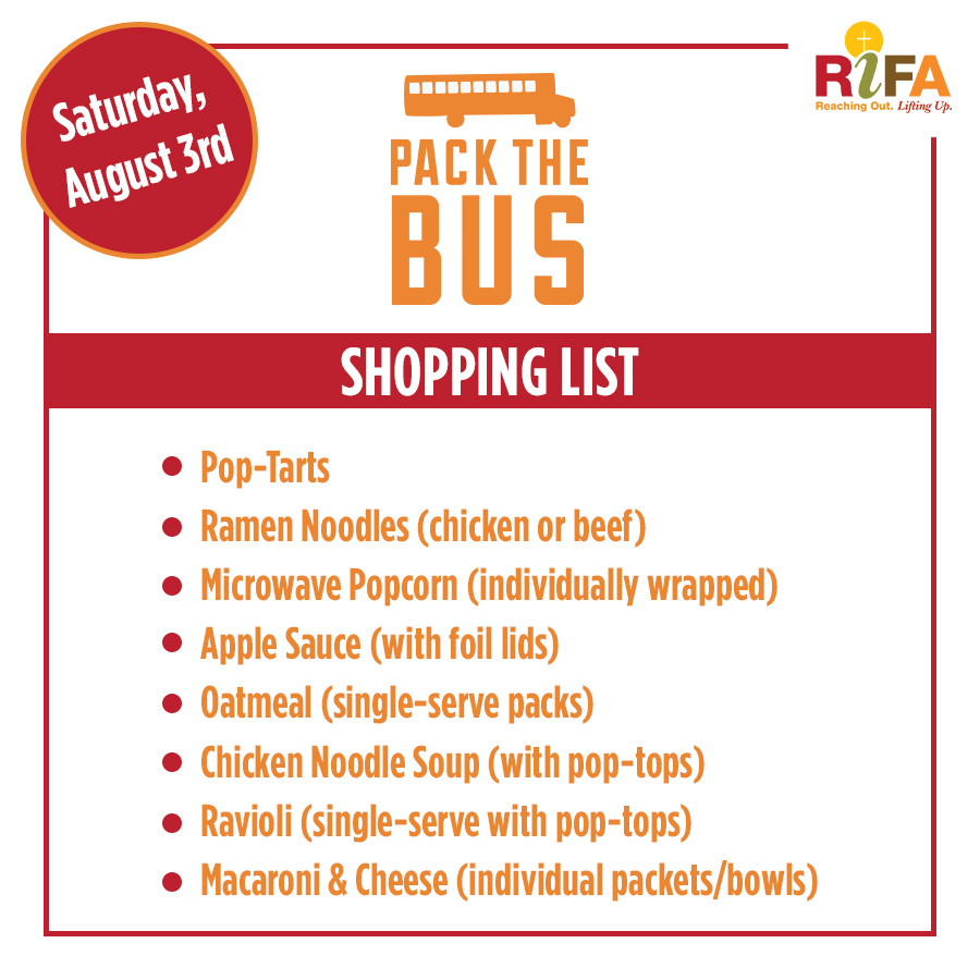 RIFA Pack the Bus 2024 Shopping List - WBBJ TV