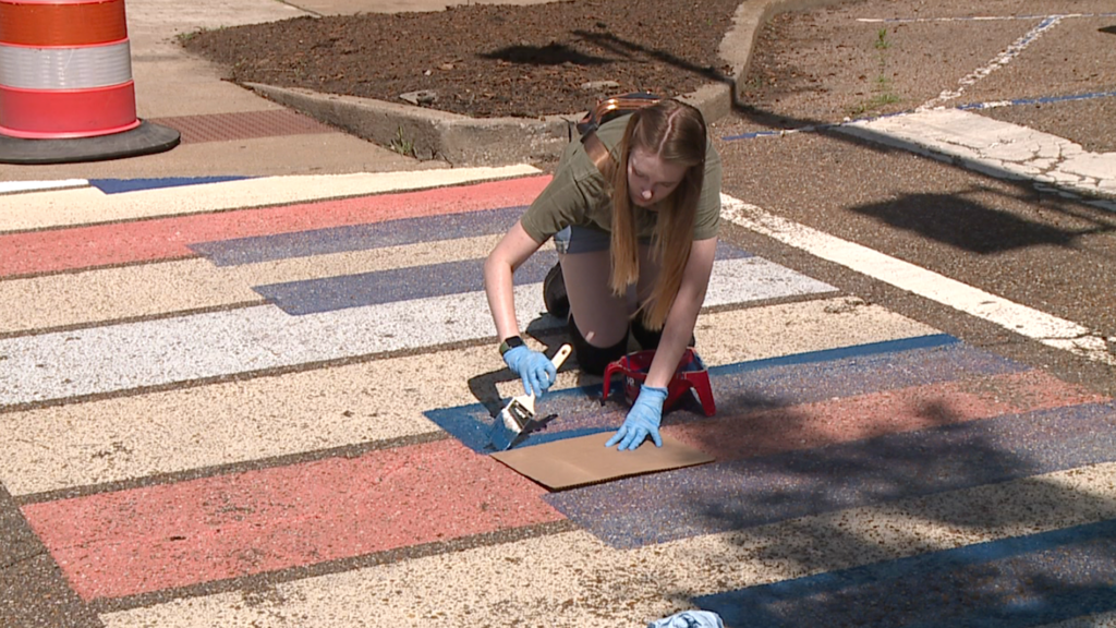 Crosswalk art in downtown Jackson begins, OJH welcomes volunteers - WBBJ TV