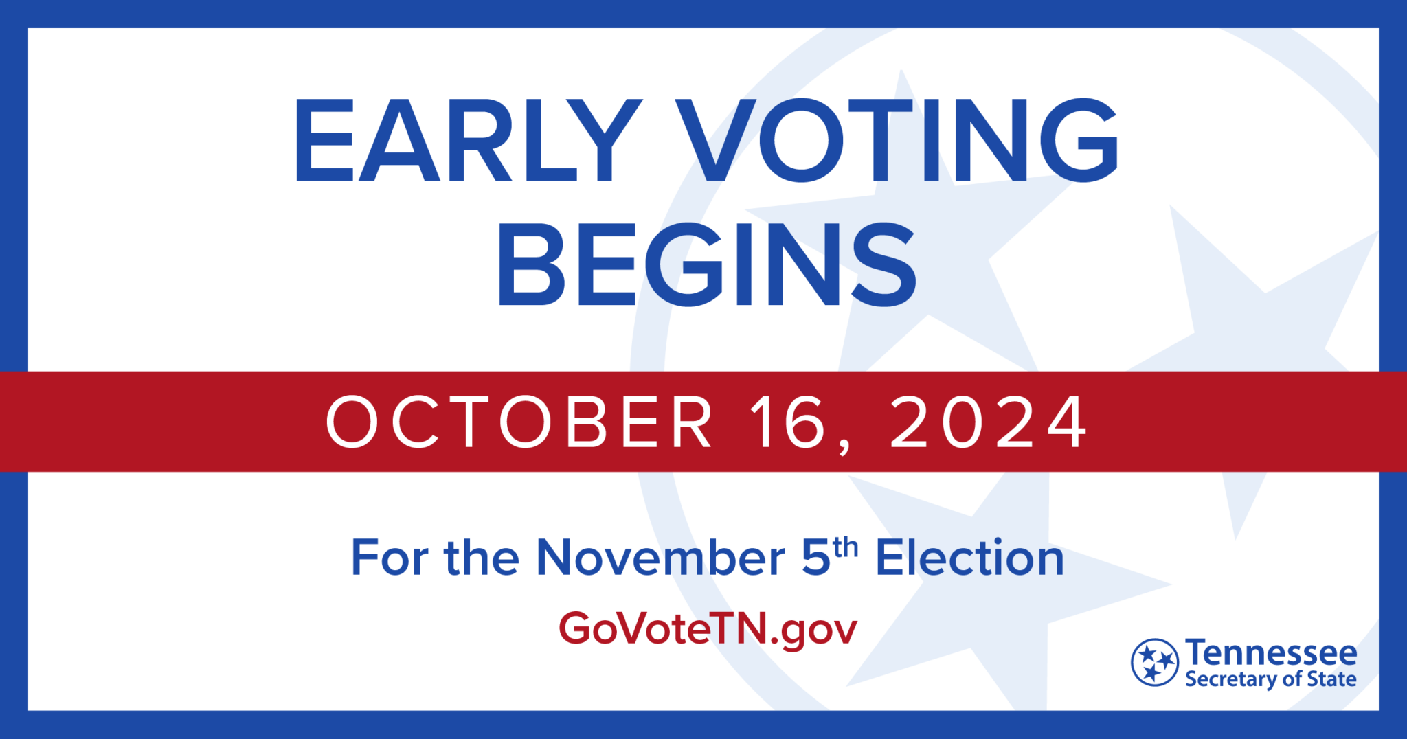 Secretary of State Tre Hargett reminds Tennesseans that Early Voting ...