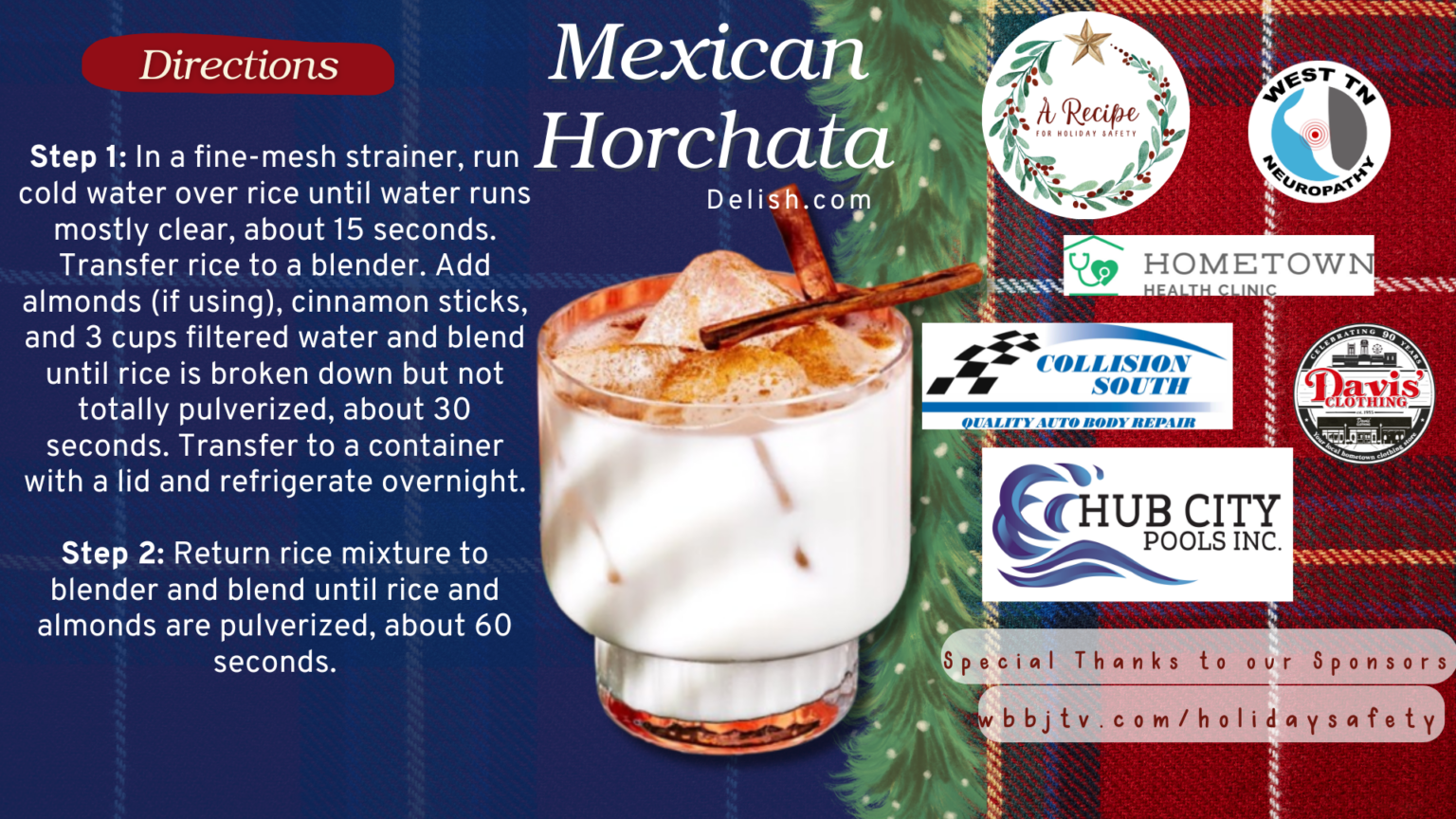 Horchata – A Recipe for Holiday Safety - WBBJ TV