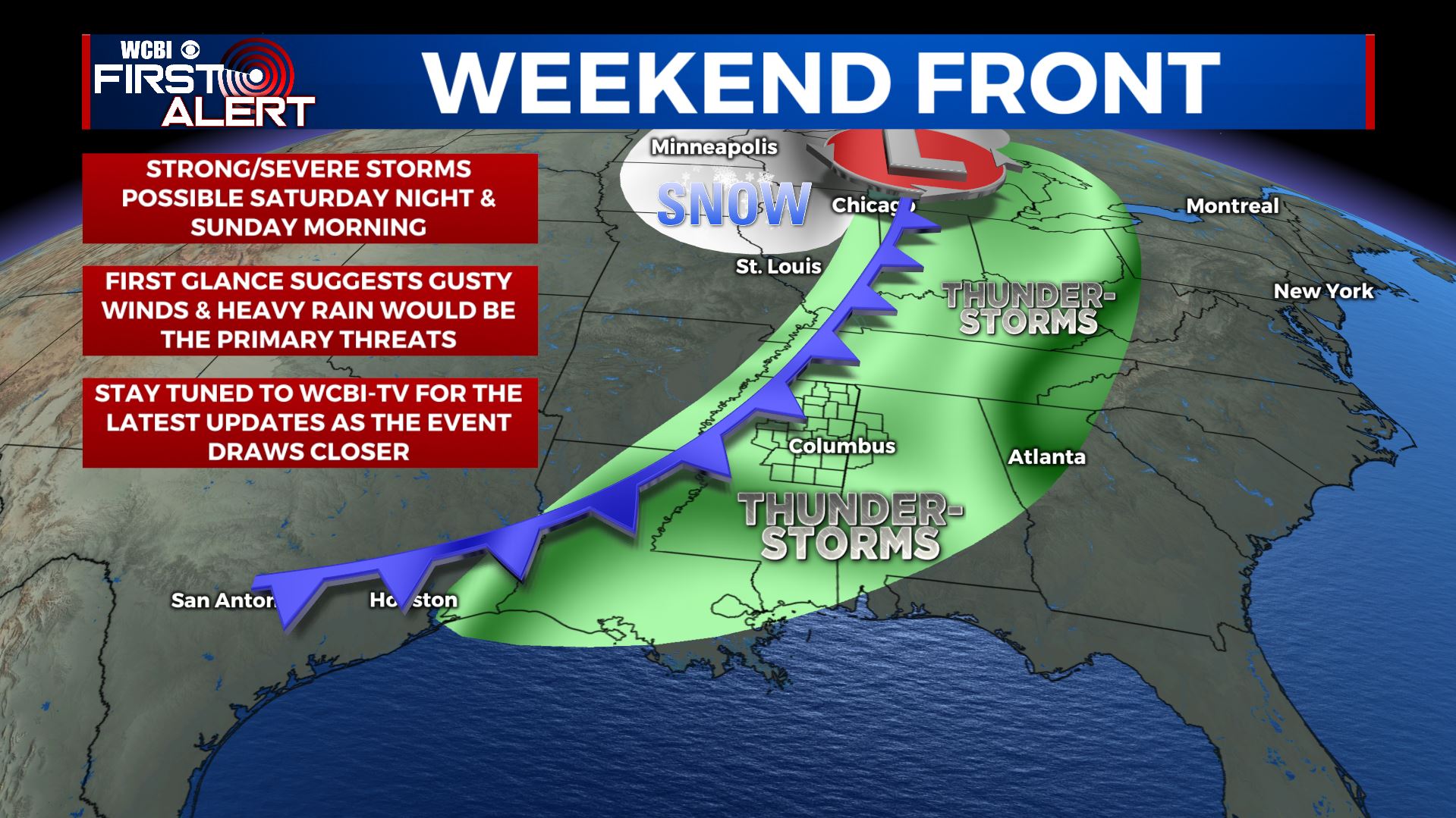 Weekend rain & storms coming - Home - WCBI TV | Telling Your Story
