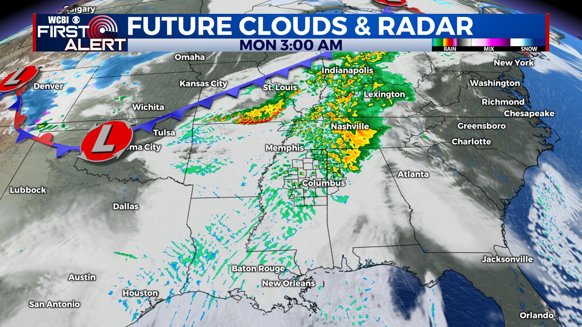 Warm & Windy on Sunday, Rain By Monday - Home - WCBI TV | Your News Leader