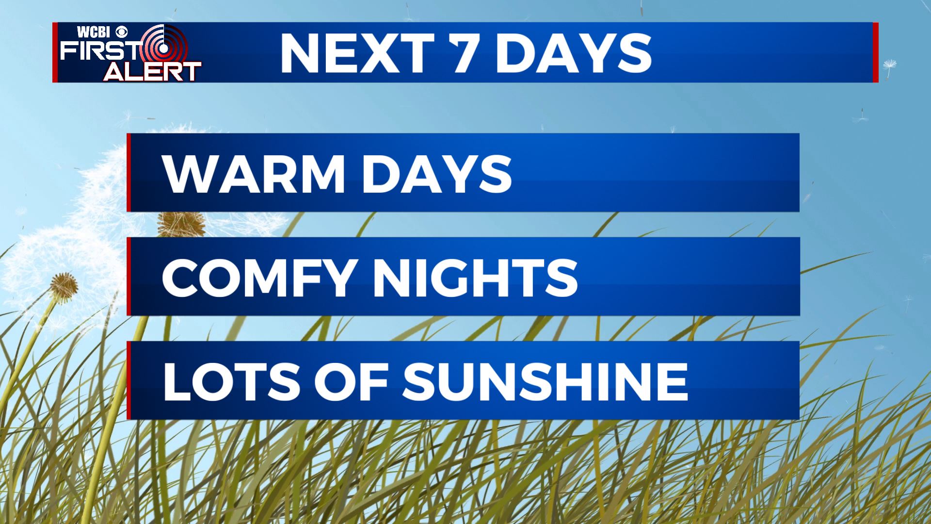 Warm weekend - Home - WCBI TV | Your News Leader