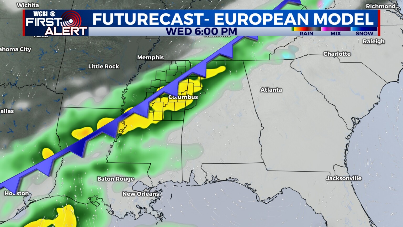 Rainy midweek to wintry mix weekend
