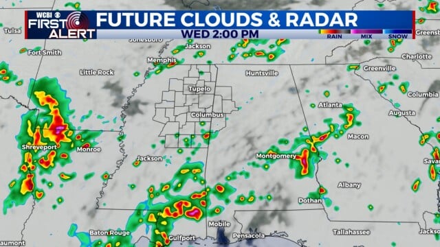 Isolated chances for mid-week