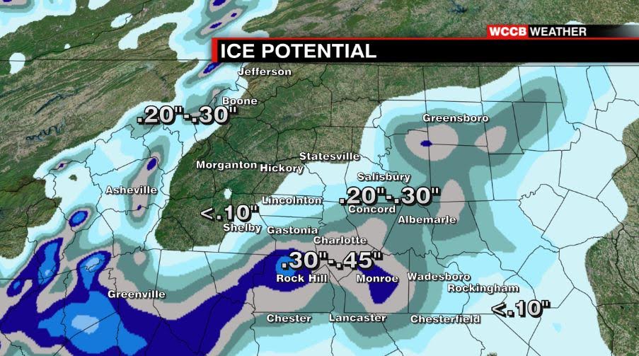 Ice map - WCCB Charlotte