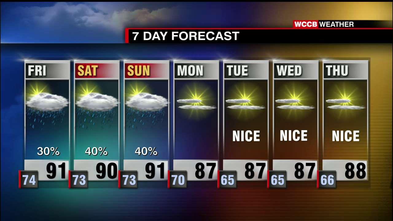 Scattered Storms Into The Weekend, Beautiful Weather Next Week - WCCB ...