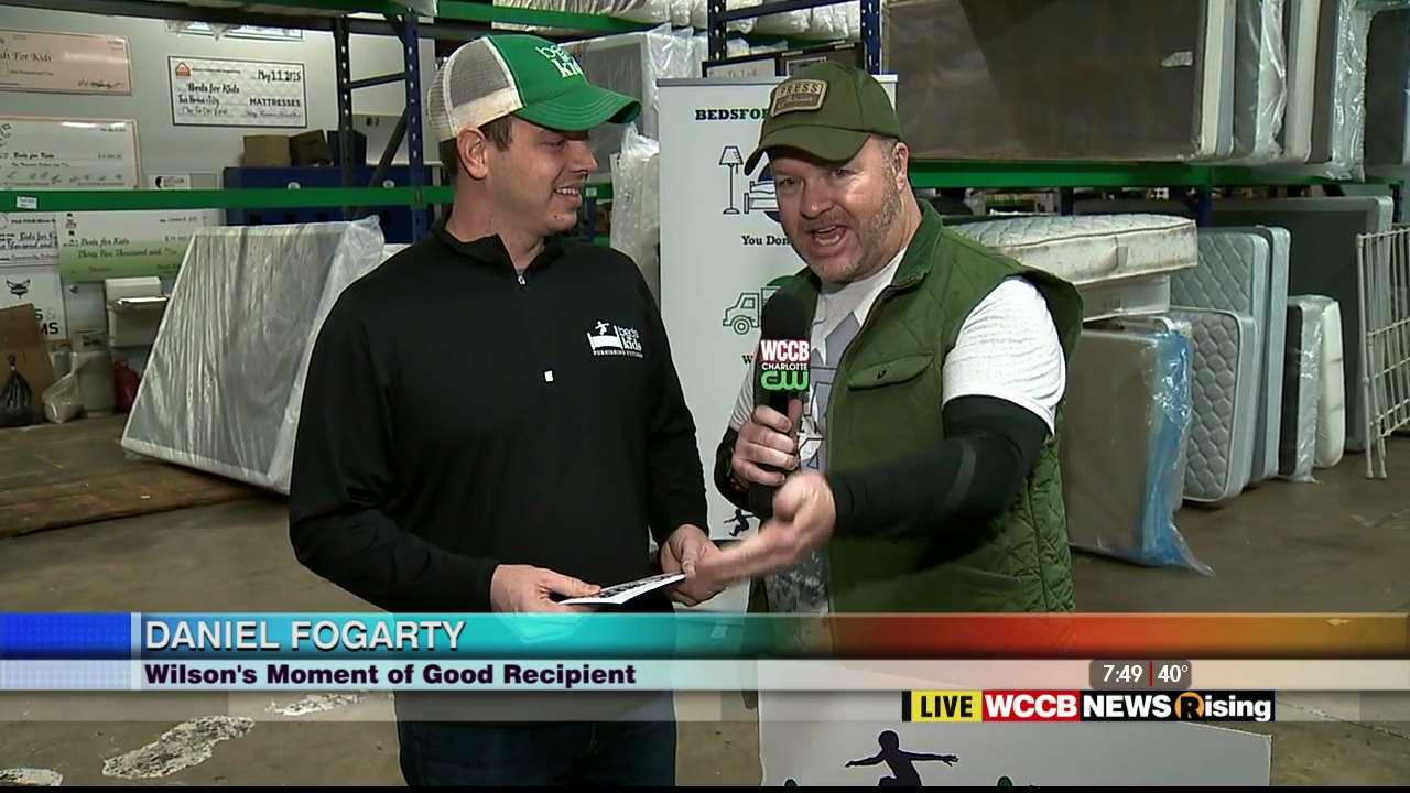 Wilson's Moment of Good: Daniel Fogarty with Beds for Kids - WCCB ...