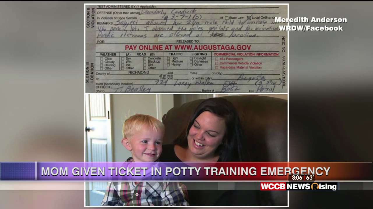 Mom Given Ticket In Potty Training Emergency - WCCB Charlotte
