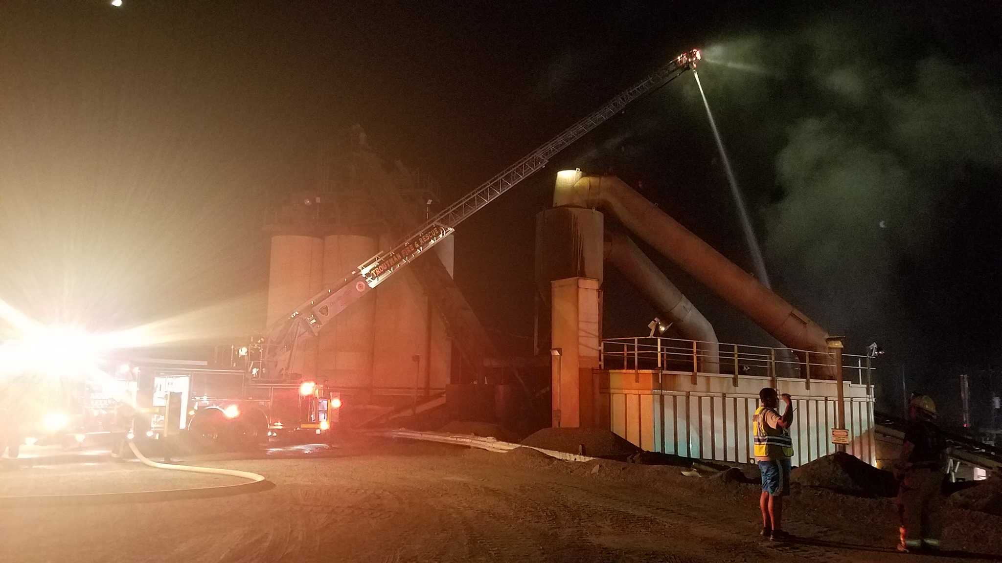 Dozens Of Crews Battle Flames At Old Iredell County Asphalt Plant ...