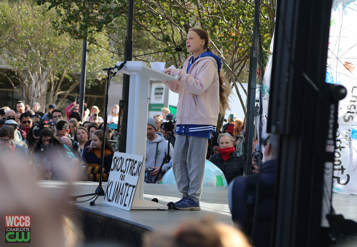 Greta Thunberg Joins Climate Rally In Charlotte | PHOTOS - WCCB ...