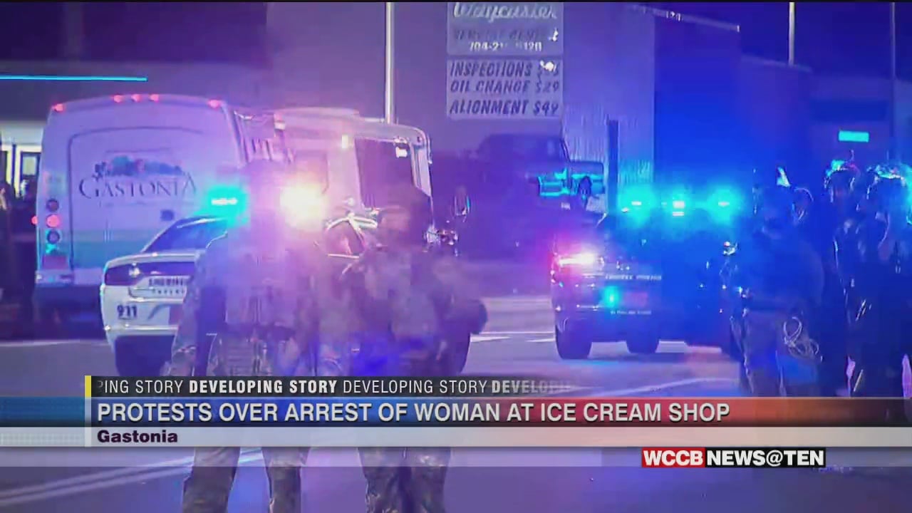 Protests Over Arrest Of Woman At Gastonia Ice Cream Shop - WCCB Charlotte