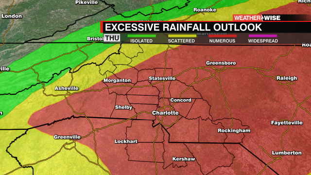 Excessive Rainfall Outlook Days 1 3 - WCCB Charlotte