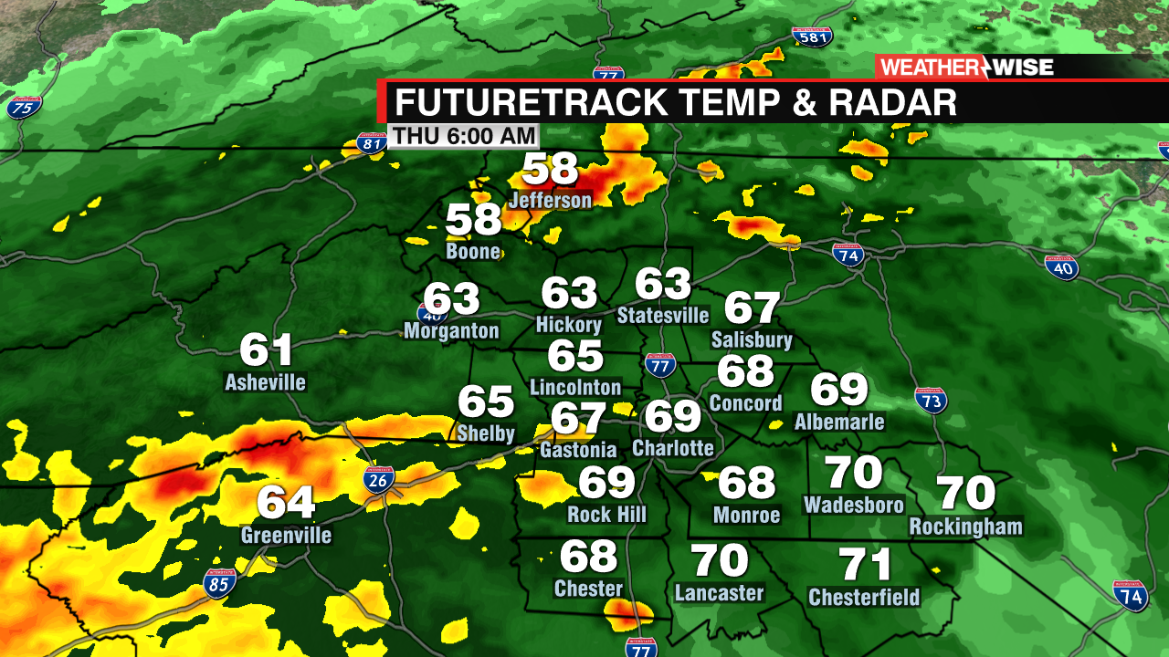 FUTURETRACK Temp And Radar.2png - WCCB Charlotte's CW