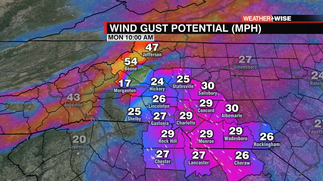 WIND GUST SPEED EURO - WCCB Charlotte's CW