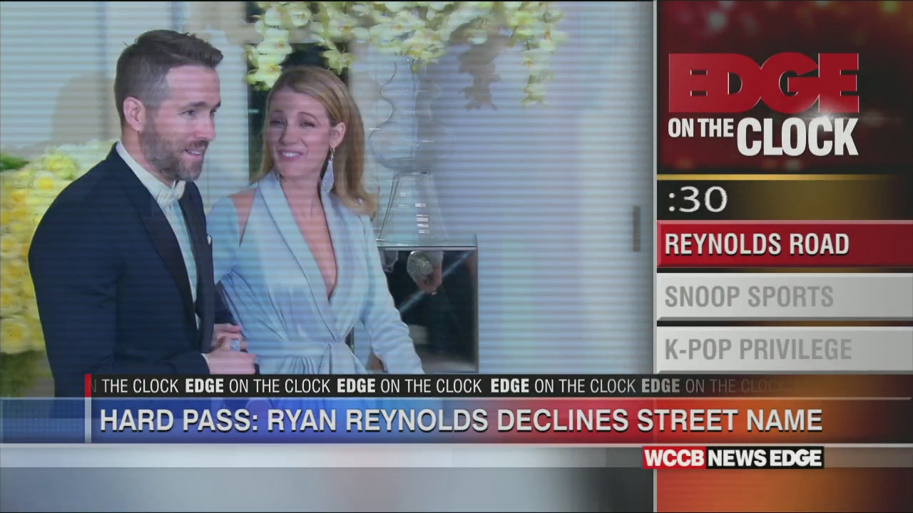Edge On The Clock: Ryan Reynolds Says "Hard Pass" To Street Named After ...