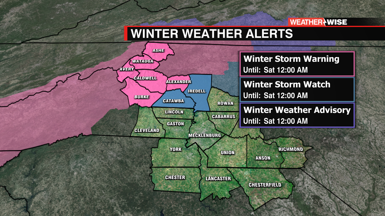Friday Winter Weather Timeline and Impacts - WCCB Charlotte