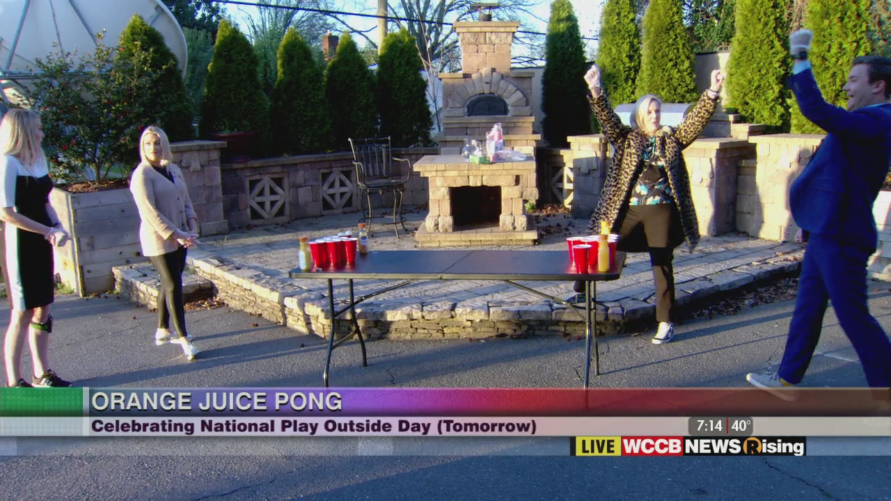 Celebrating National Play Outside Day with Orange Juice Pong - WCCB ...