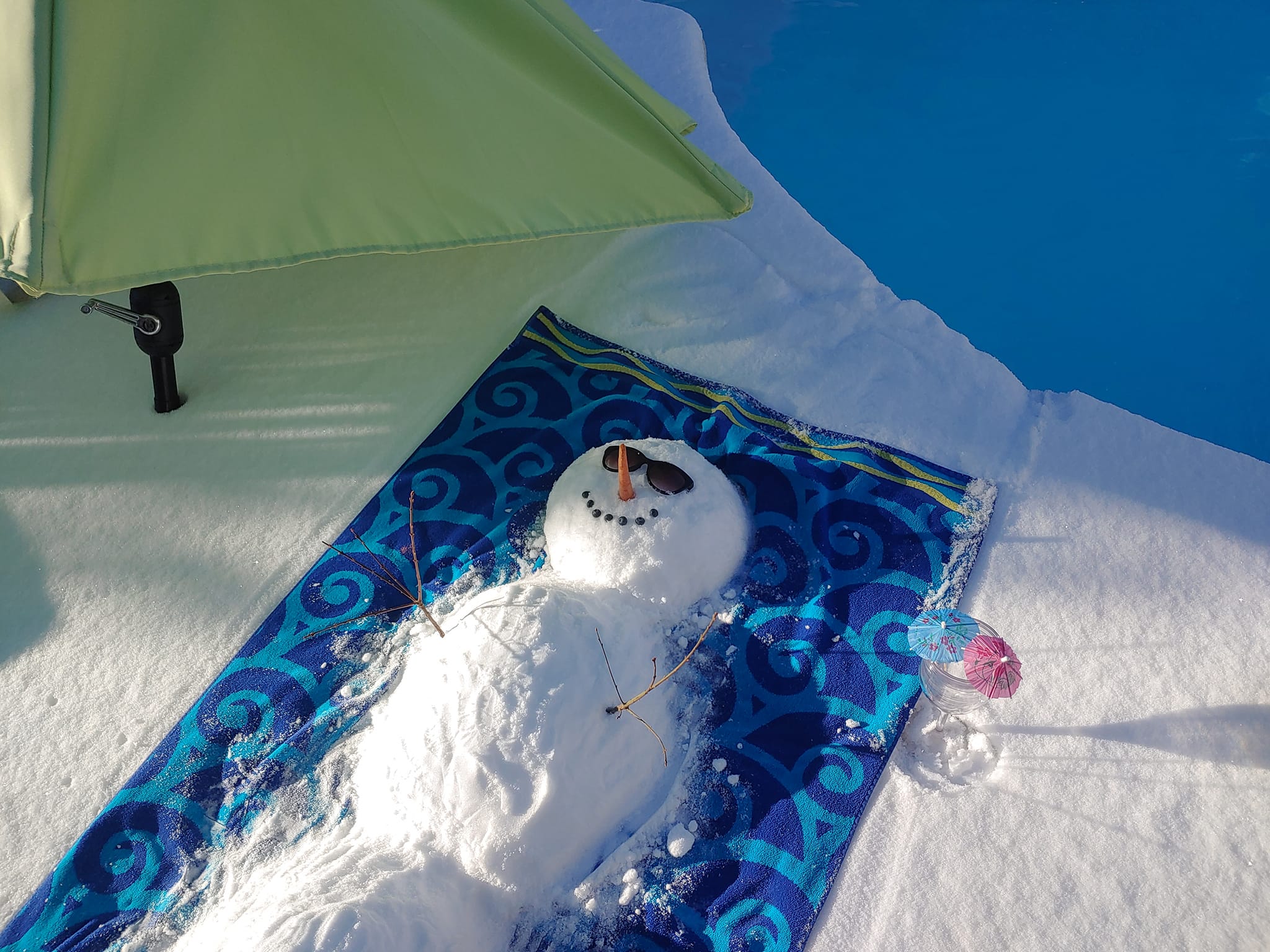 Sun Bathing Snowman From Mike Carpinelli - WCCB Charlotte's CW