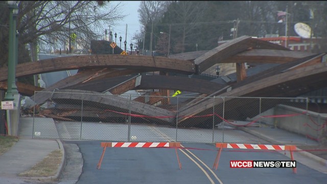 Video Shows Arches Collapse On Hickory Walking Bridge - WCCB Charlotte