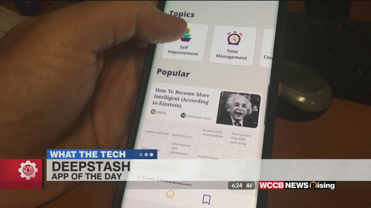 What The Tech: App of The Day, Deepstash - WCCB Charlotte's CW