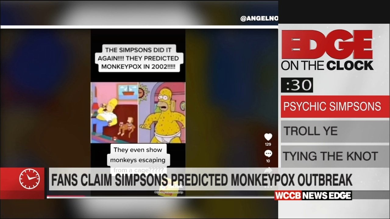 Edge On The Clock: Did The Simpsons Predict Monkeypox Outbreak - WCCB ...