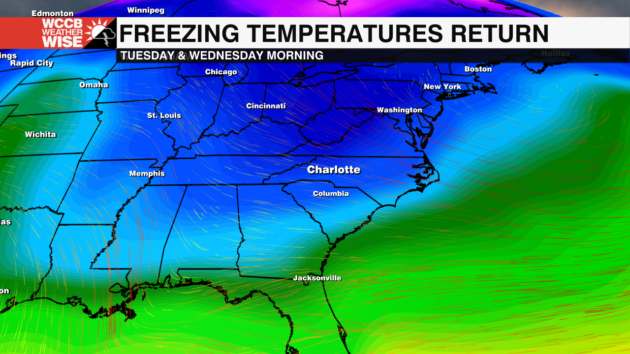 Freezing Temperatures Return Next Week - WCCB Charlotte