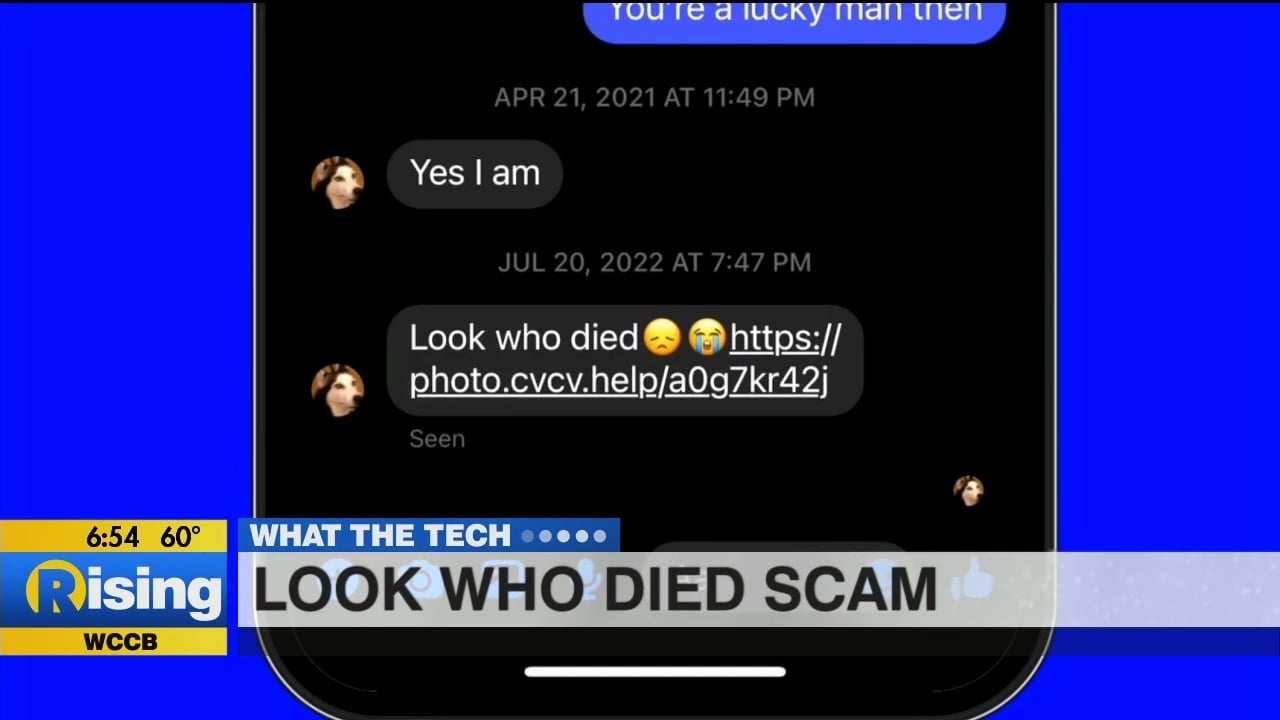 What The Tech?: Look Who Died Scam - WCCB Charlotte