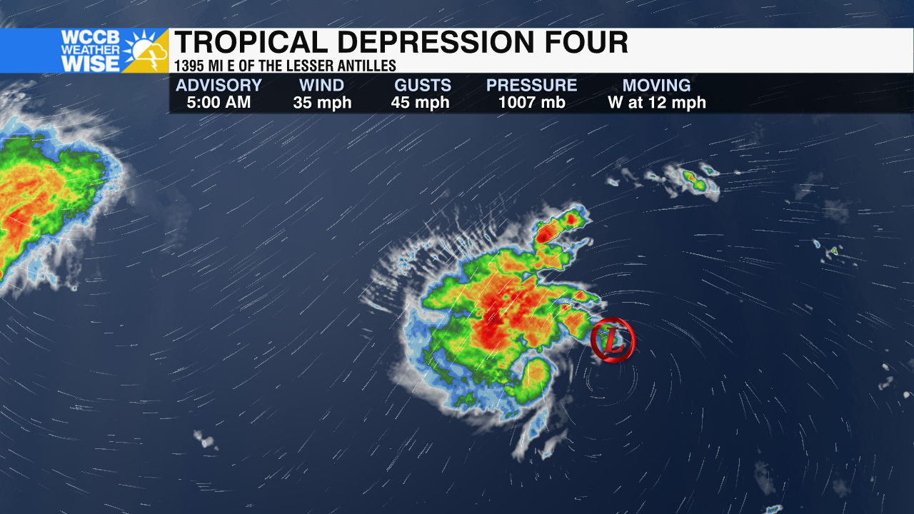Tropical Depression Four Develops in the Atlantic - WCCB Charlotte
