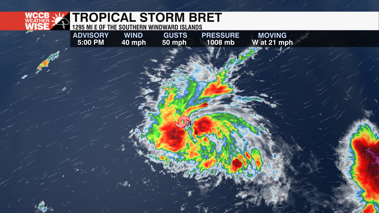 Tropical Storm Bret Has Formed In The Atlantic - WCCB Charlotte