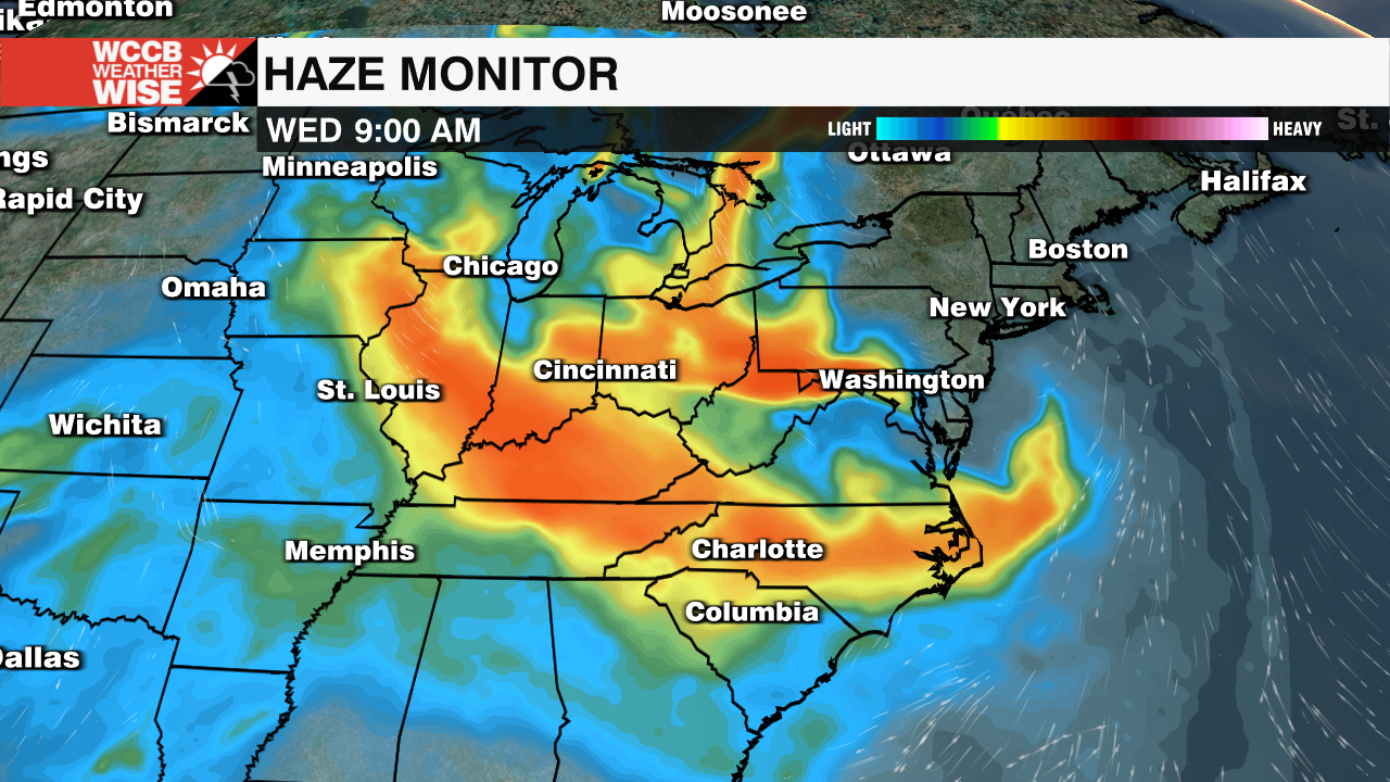 Wildfire Smoke Pushing Back Into The Carolinas - WCCB Charlotte