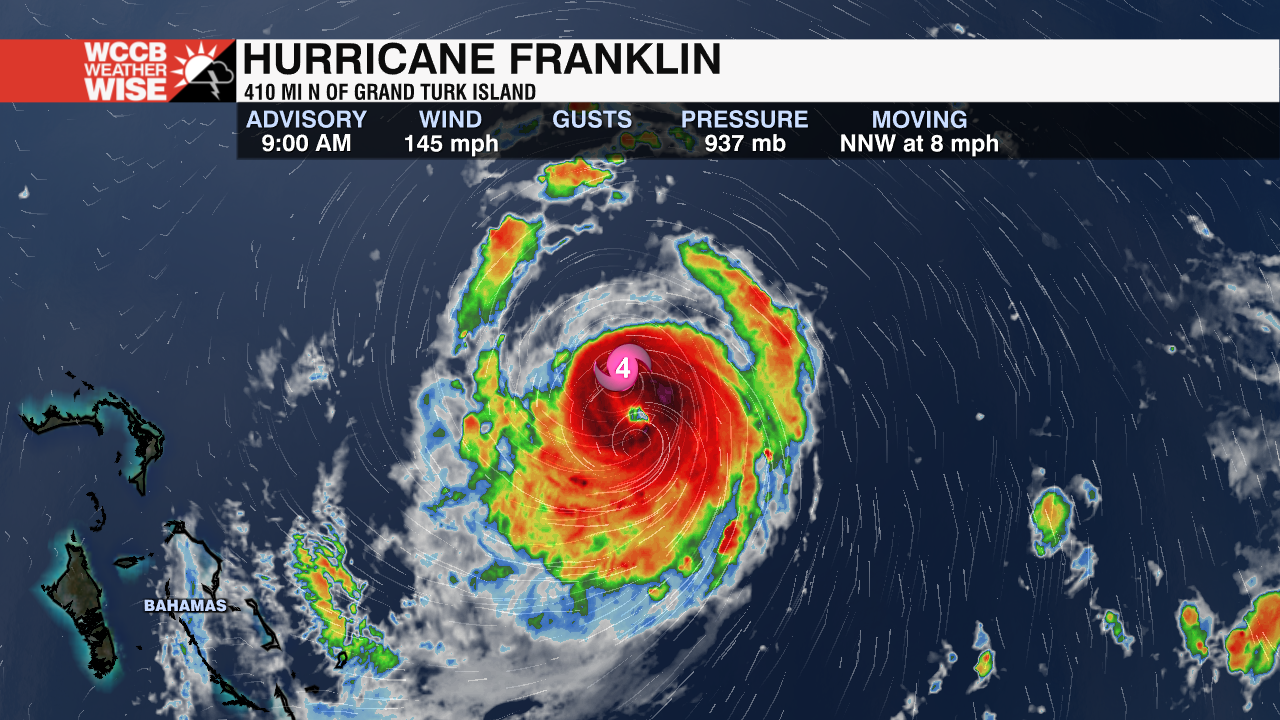 Franklin Now a Major Hurricane in the Atlantic - WCCB Charlotte