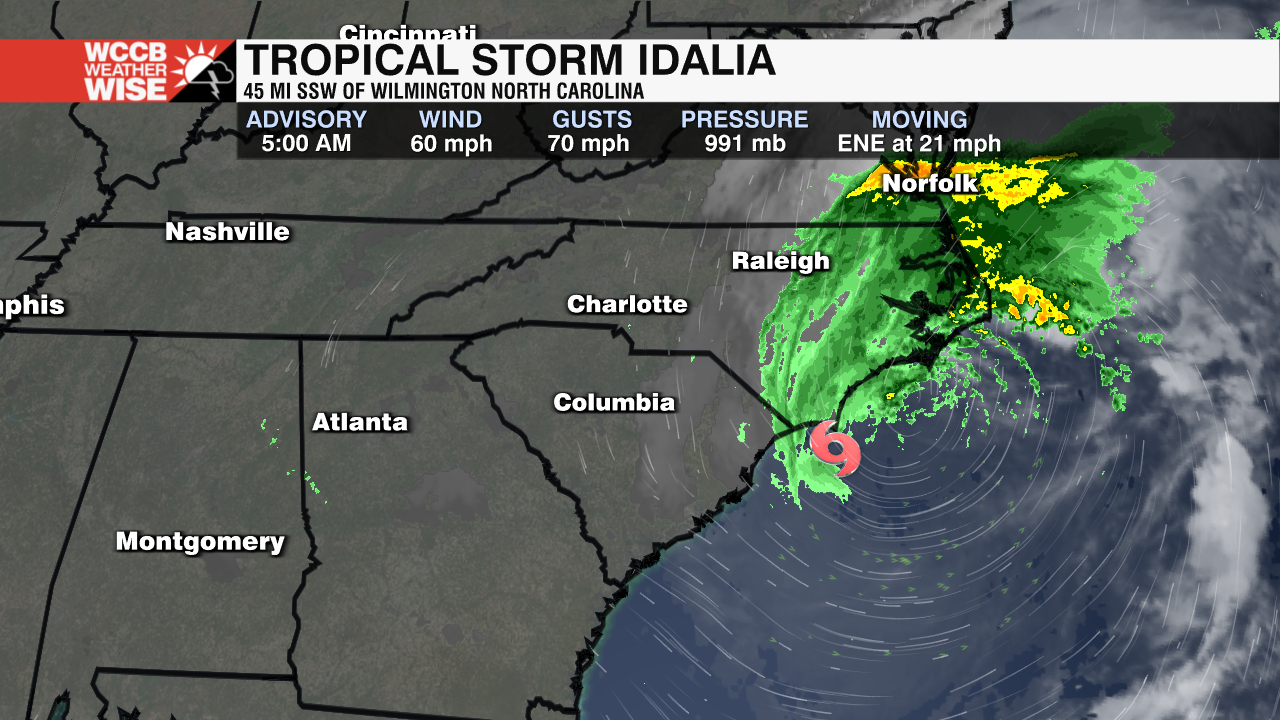 Post Tropical Cyclone Idalia Pulls Away From The Carolinas - WCCB Charlotte