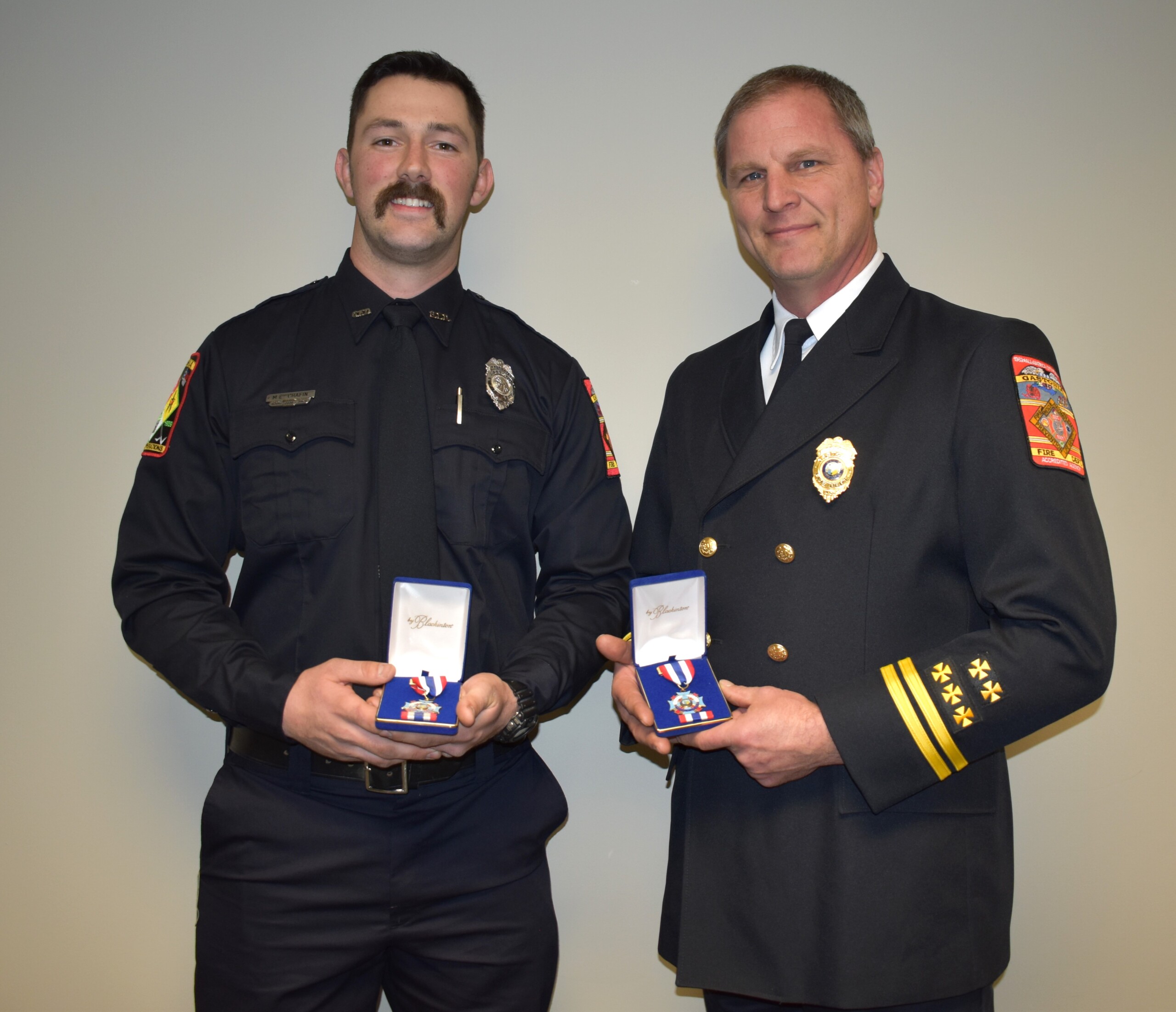 Firefighter Michael Cafin+Capt. Barron Summey - WCCB Charlotte