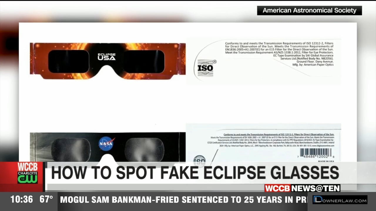 How To Spot Fake Eclipse Glasses - WCCB Charlotte