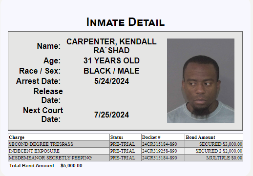 Carpenter Inmate Image - WCCB Charlotte's CW