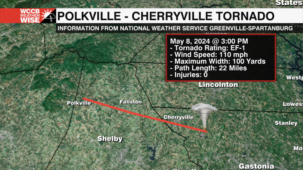 National Weather Service Confirms Two EF-1 Tornadoes - WCCB Charlotte