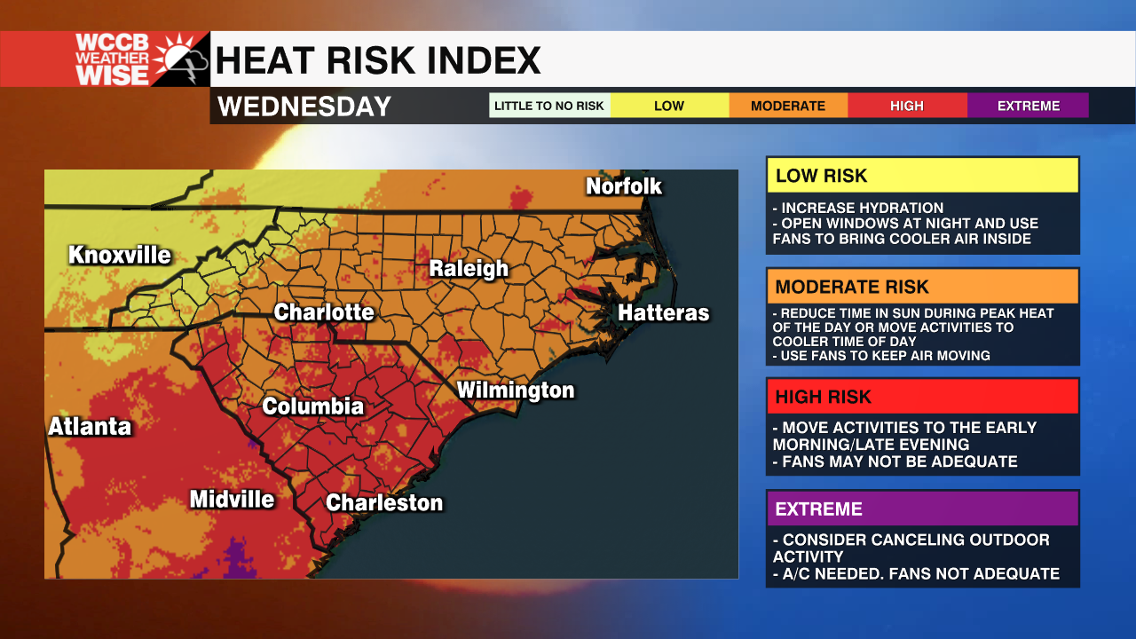 Heat Risk Index 5-Day - WCCB Charlotte