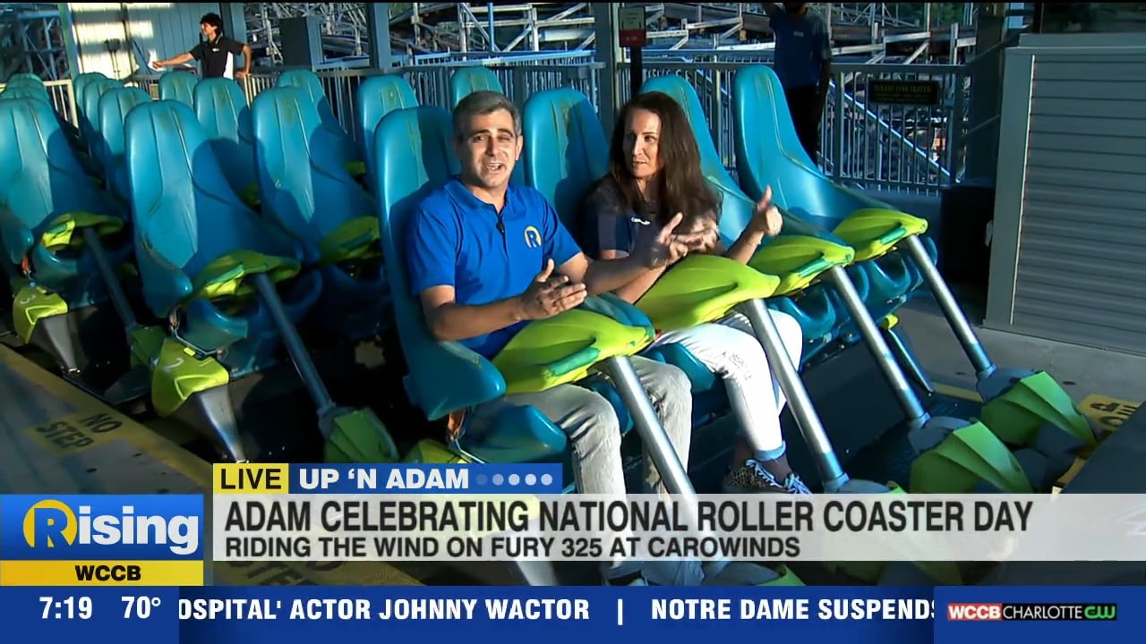 Up 'n Adam: National Roller Coaster Day at Carowinds - WCCB Charlotte