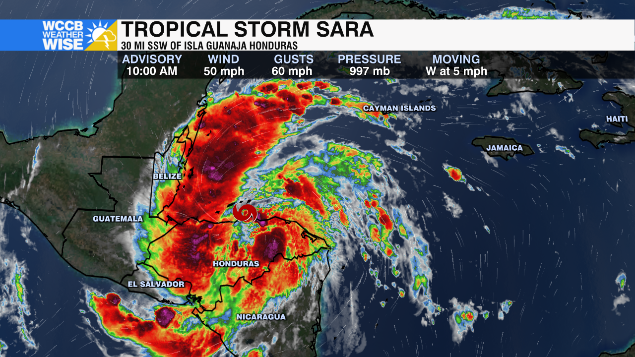 Tropical Storm Sara producing catastrophic flooding for Central America ...