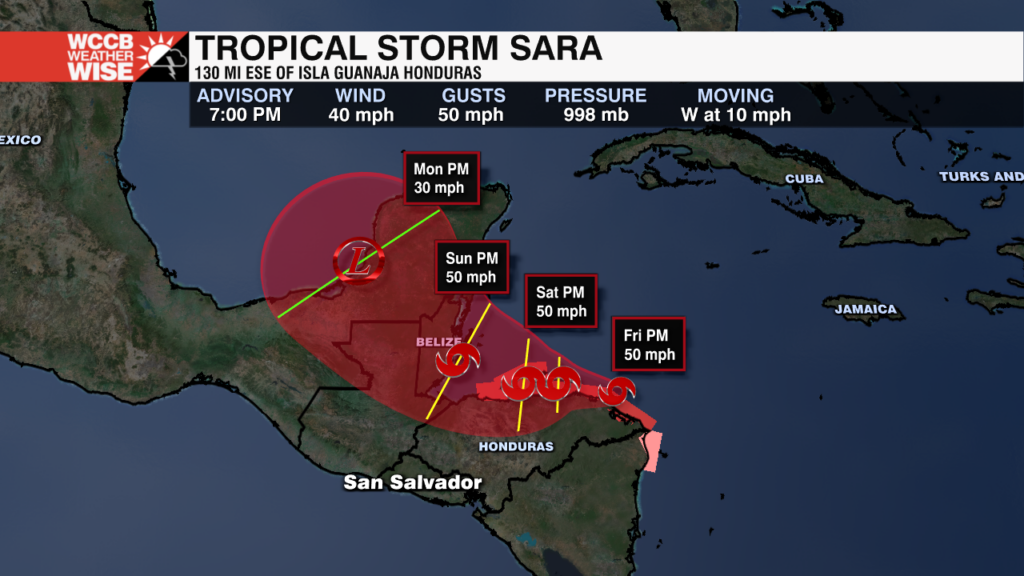 Tropical Storm Sara producing catastrophic flooding for Central America ...