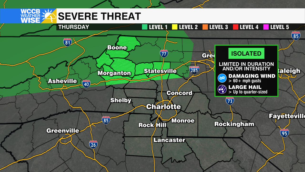 Severe storms possible Thursday in the Mountains and Foothills - WCCB ...