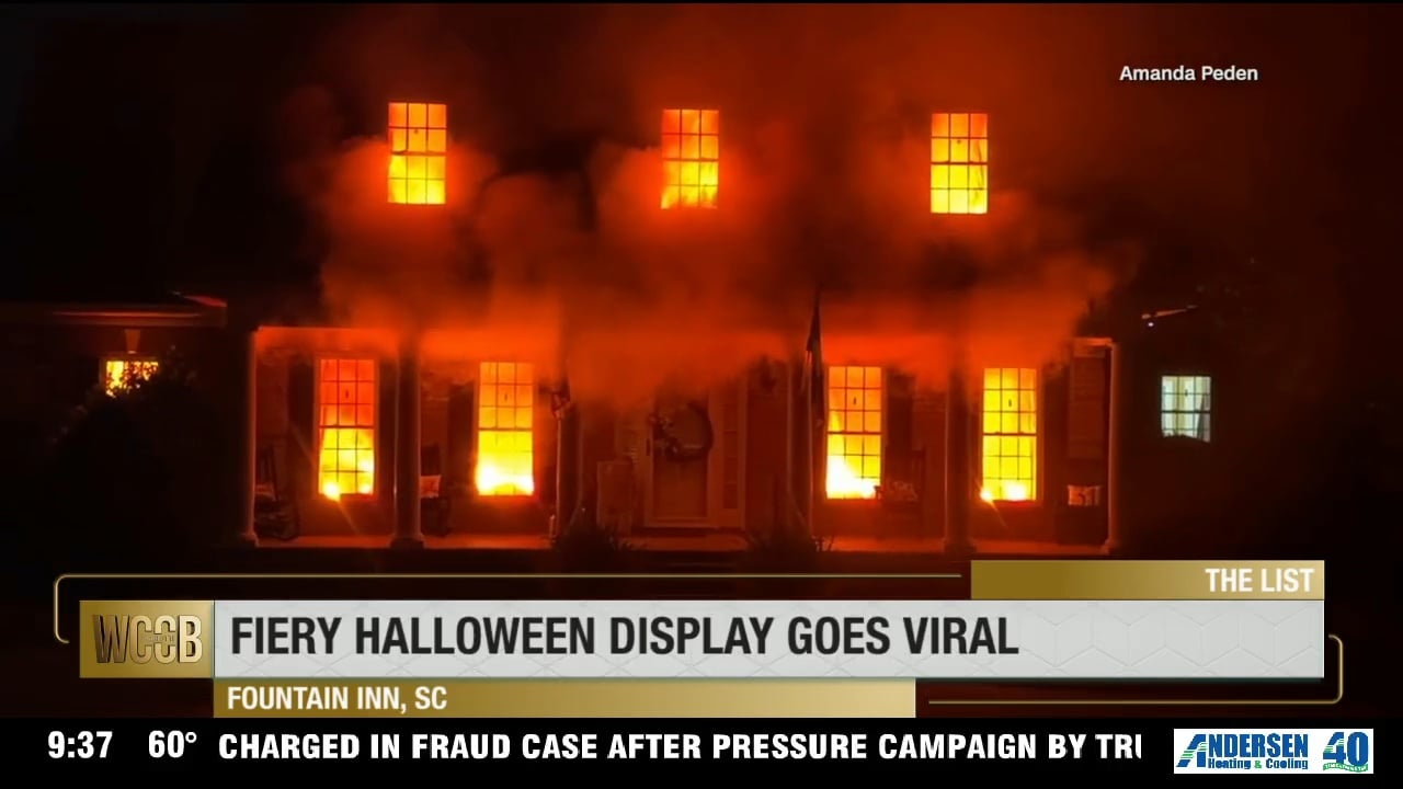 Fiery Halloween display goes viral - WCCB Charlotte