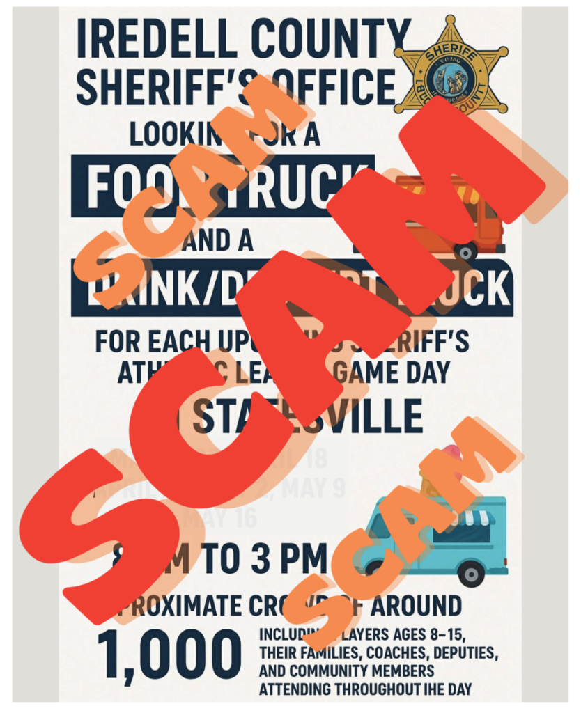 Iredell Co. Sheriff's Office sends scam warning after its branding used ...