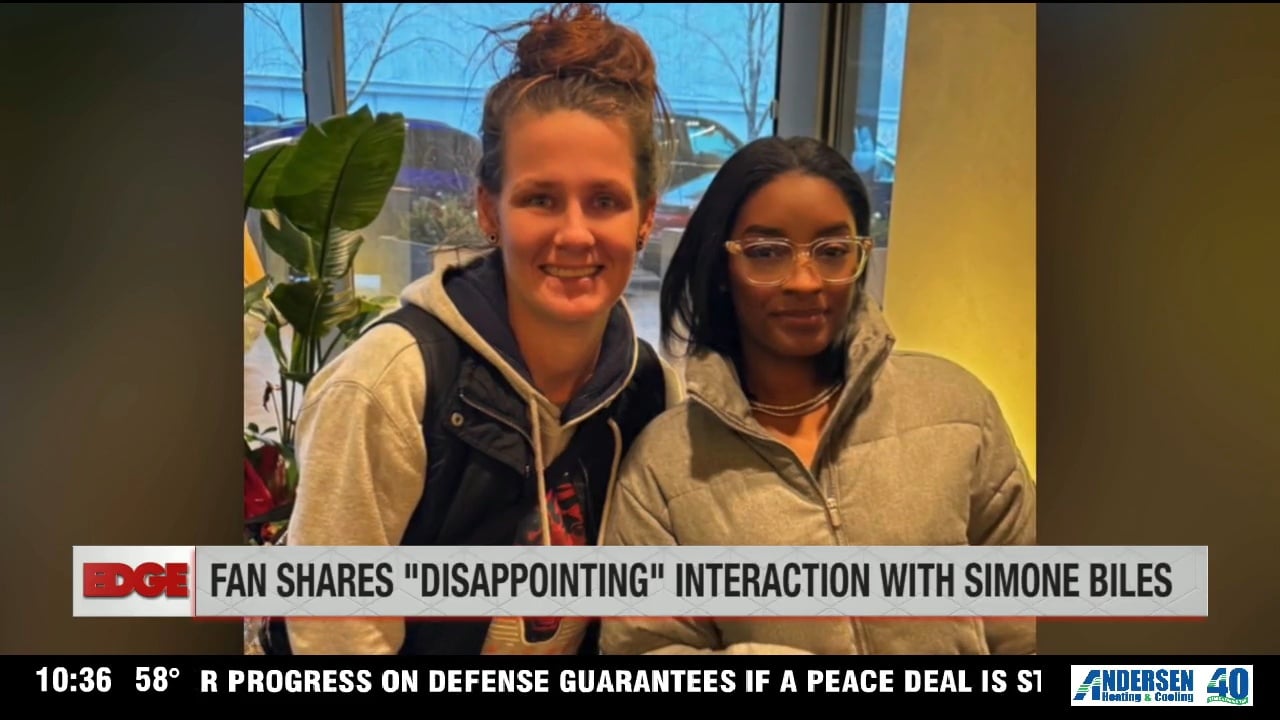 Fan posts disappointing interaction with Simone Biles - WCCB Charlotte