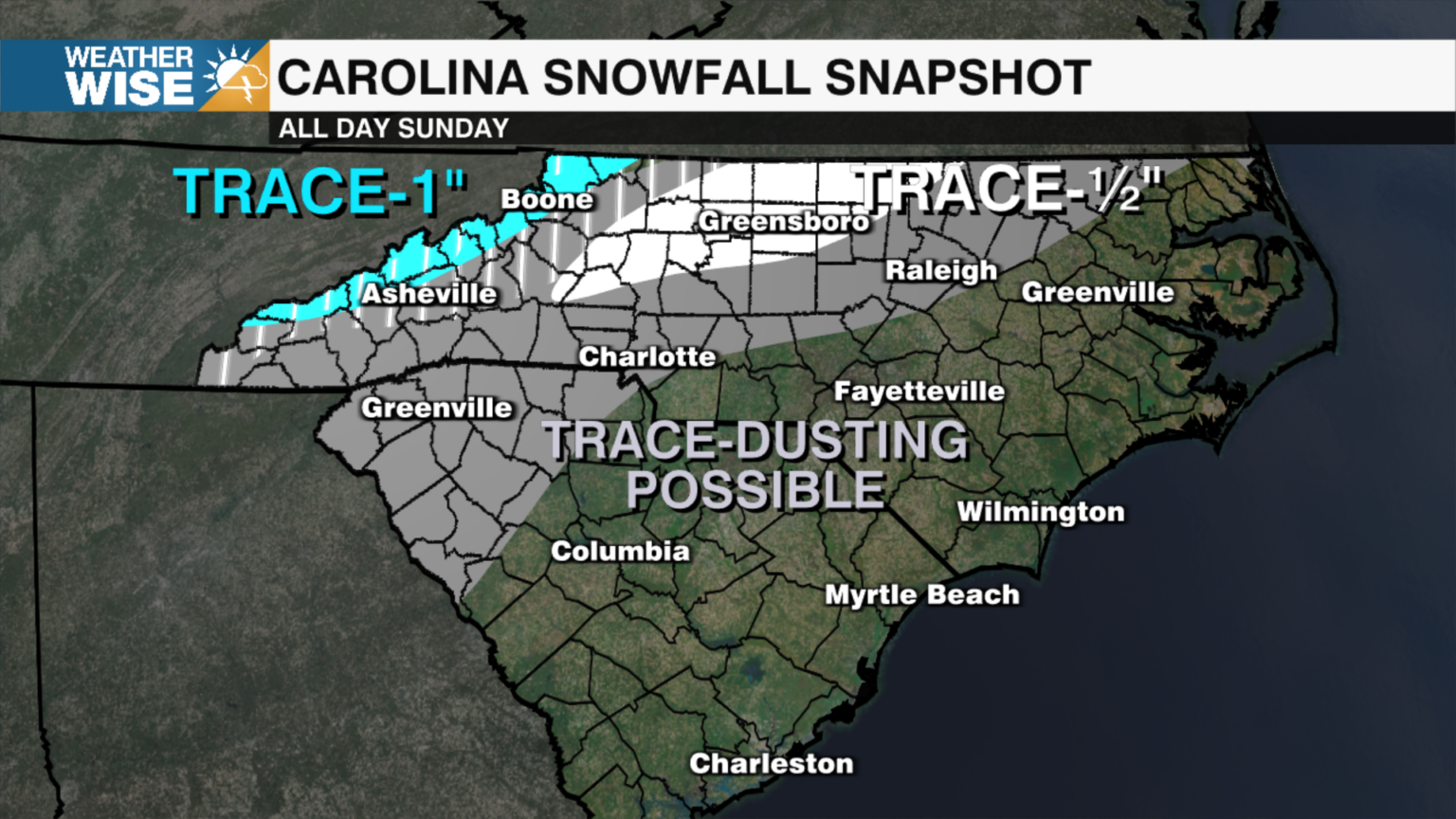 STAY WEATHER-WISE: Rain & snow in the forecast for Sunday - WCCB Charlotte