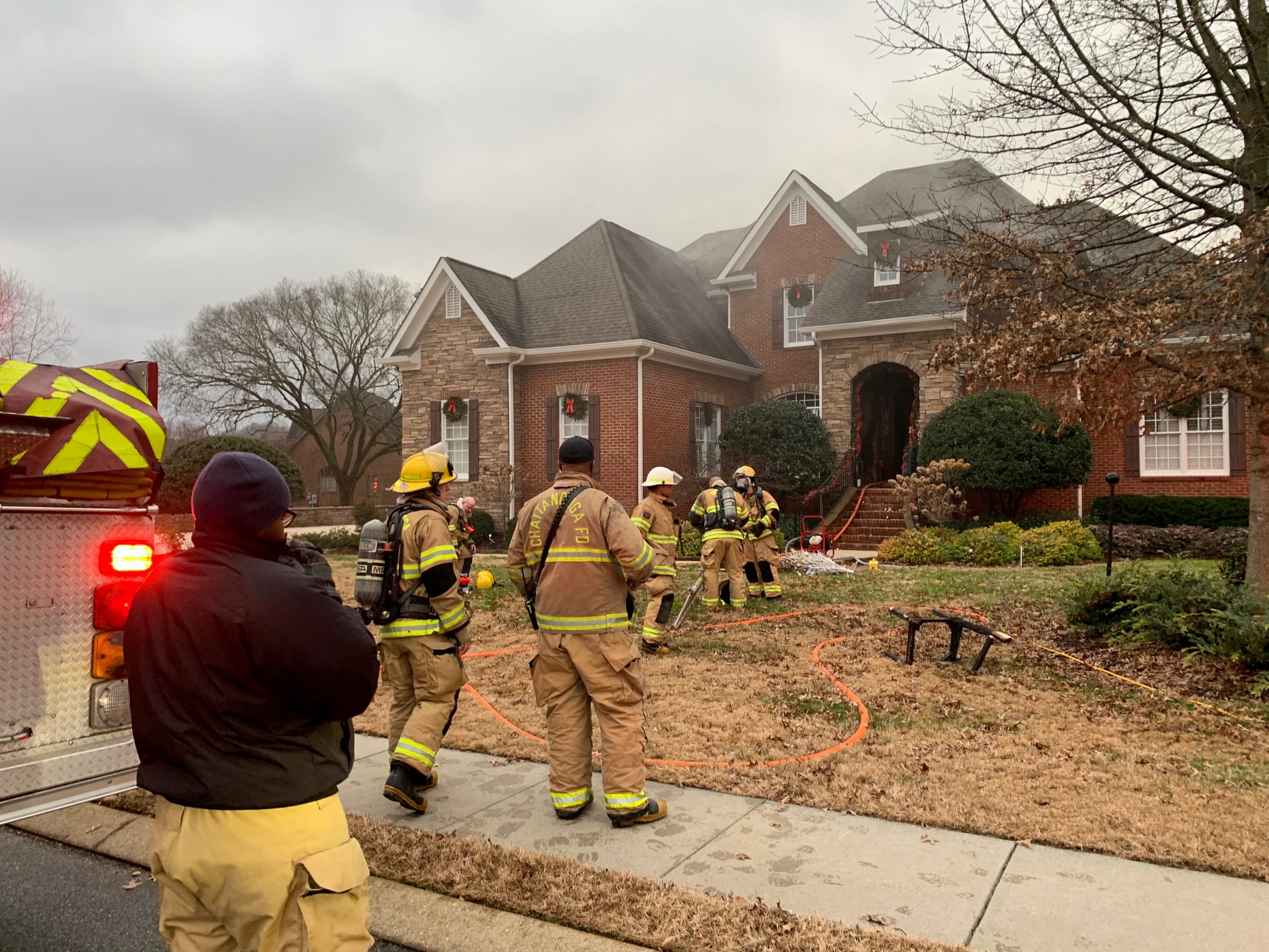 Home damaged by fire in the Enclave Subdivision - WDEF