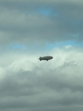 Unmarked, white blimp sighting in Dalton area - WDEF