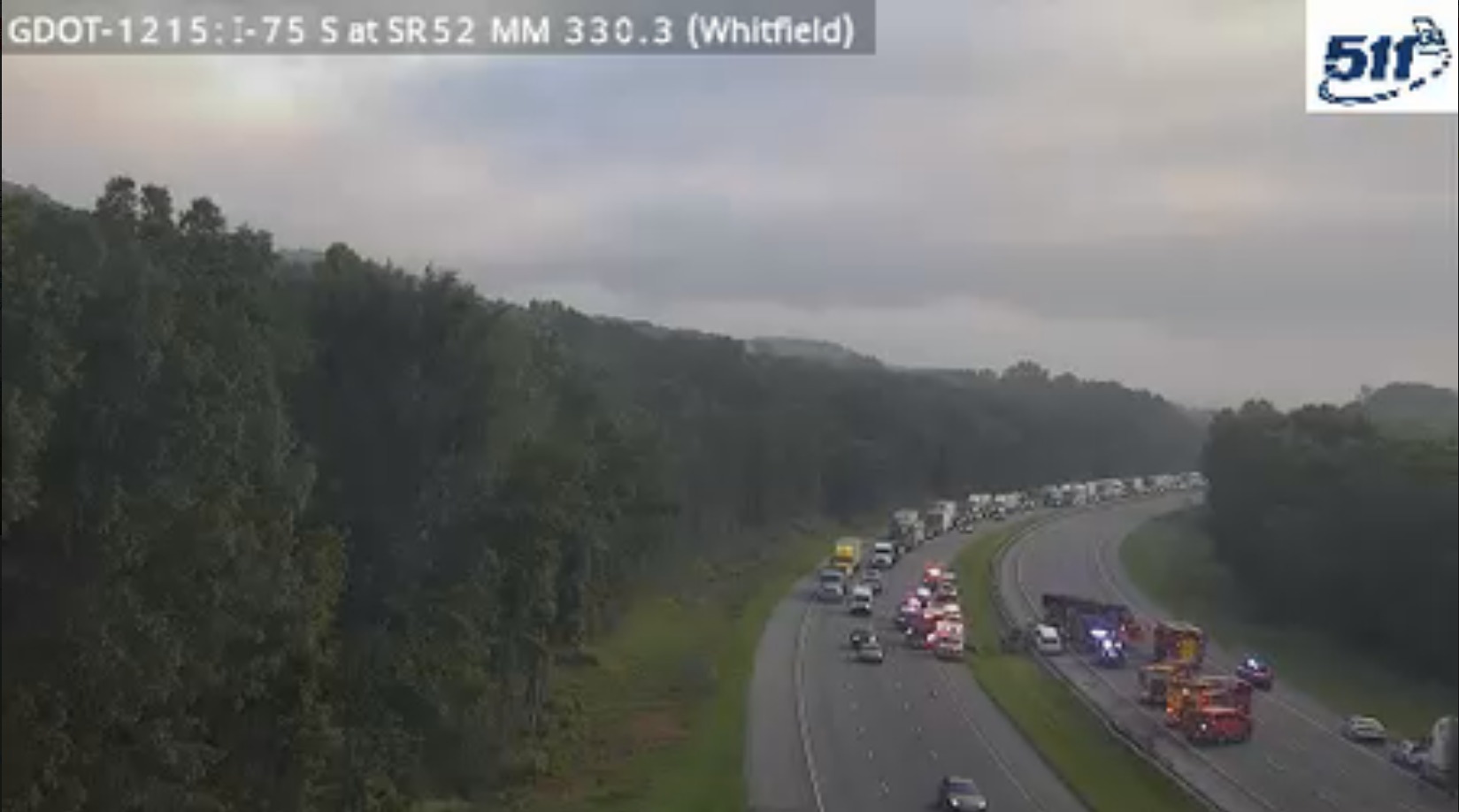 One dead in multi-vehicle crash on I-75 northbound in Whitfield County ...